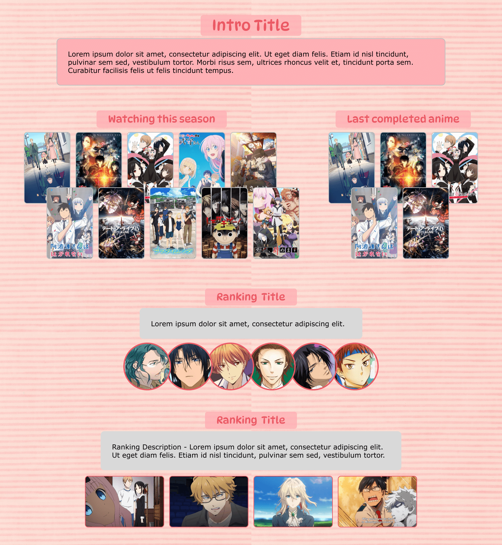 About Me Template Design Showcase